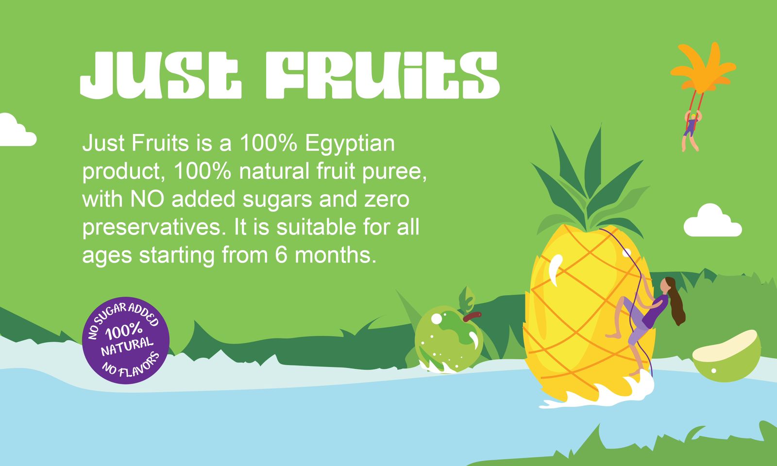 Just Fruits Nature Inside 100% Natural Fruit Puree Pouches